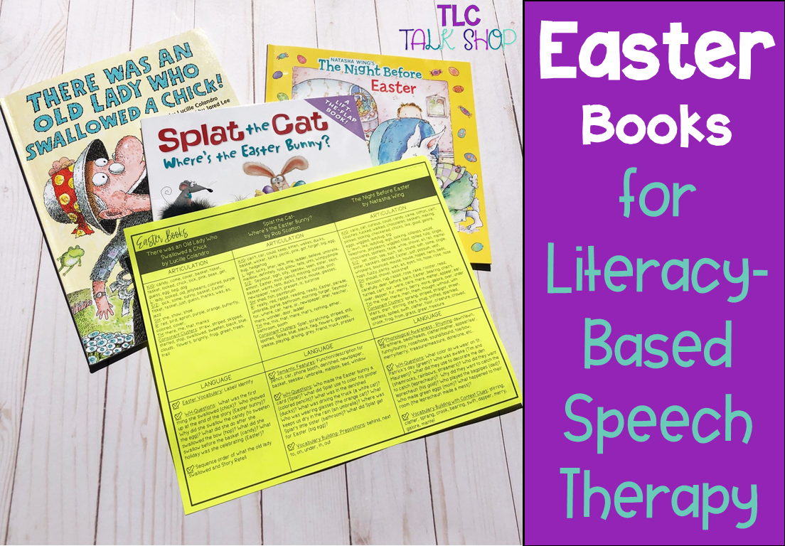 Easter Books for Literacy-Based Speech Therapy - TLC Talk Speech ...