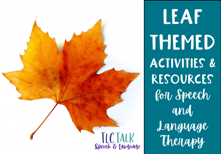 Leaf Themed Activities and Resources for Speech and Language Therapy ...