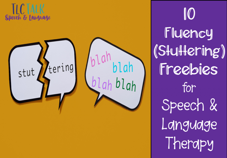 10 Fluency (Stuttering) Freebies for Speech and Language Therapy - TLC ...
